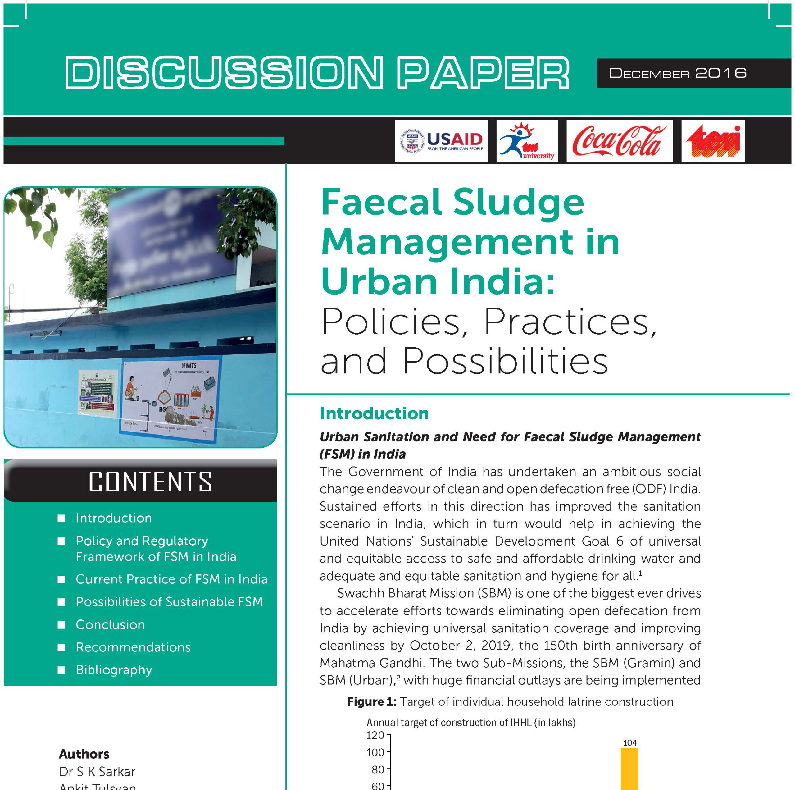 Discussion Paper on Faecal Sludge Management in Urban India: Policies ...